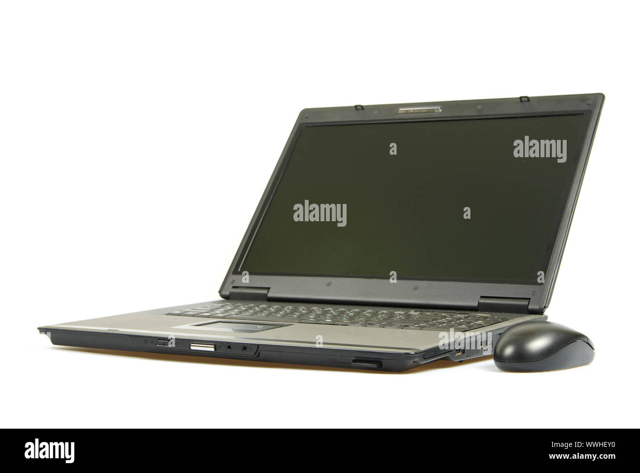 laptop personal computer on white background Stock Photo - Alamy