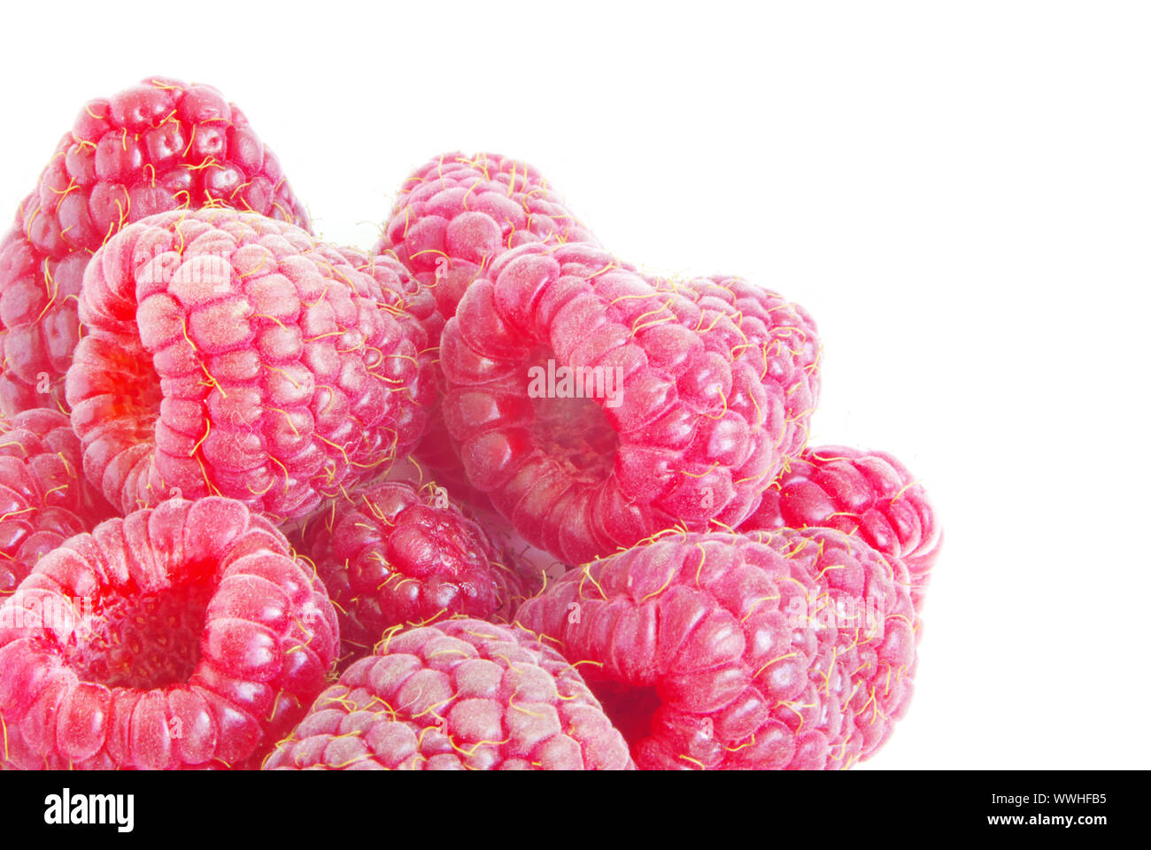 Ripe raspberry isolated on a white background Stock Photo - Alamy