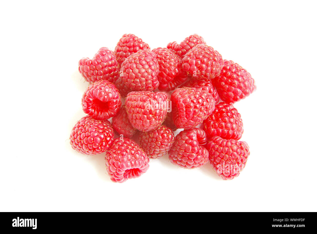 Ripe raspberry isolated on a white background Stock Photo - Alamy
