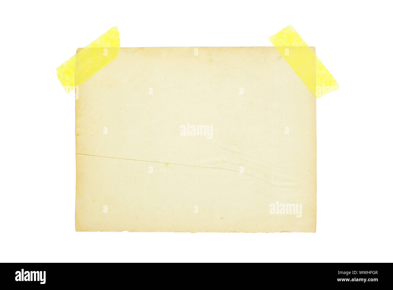 old note paper isolated on white background Stock Photo - Alamy