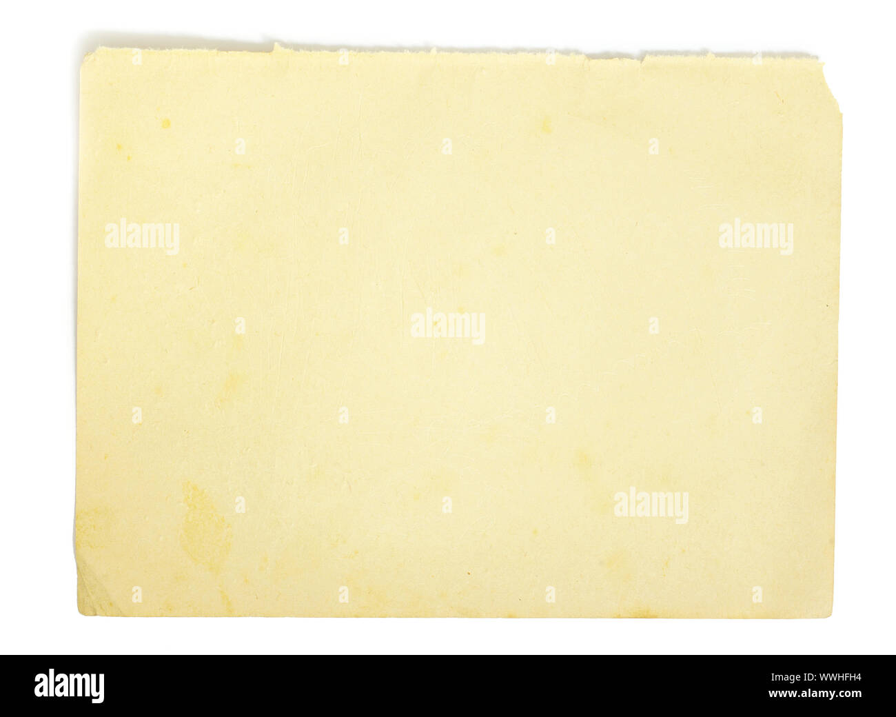 old note paper isolated on white background Stock Photo - Alamy