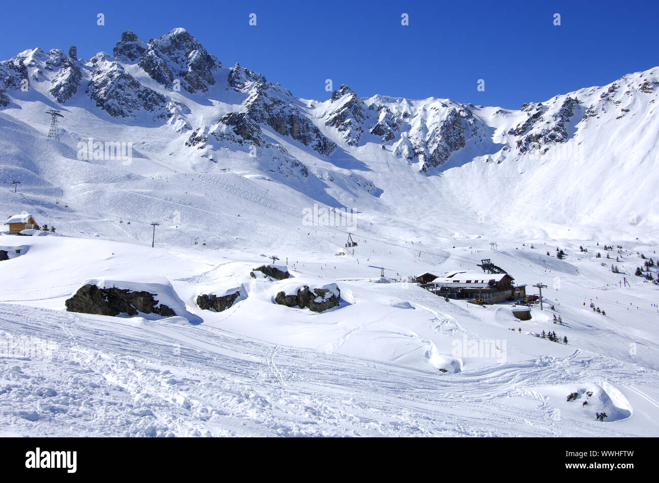 Courchevel ski resort hi-res stock photography and images - Alamy