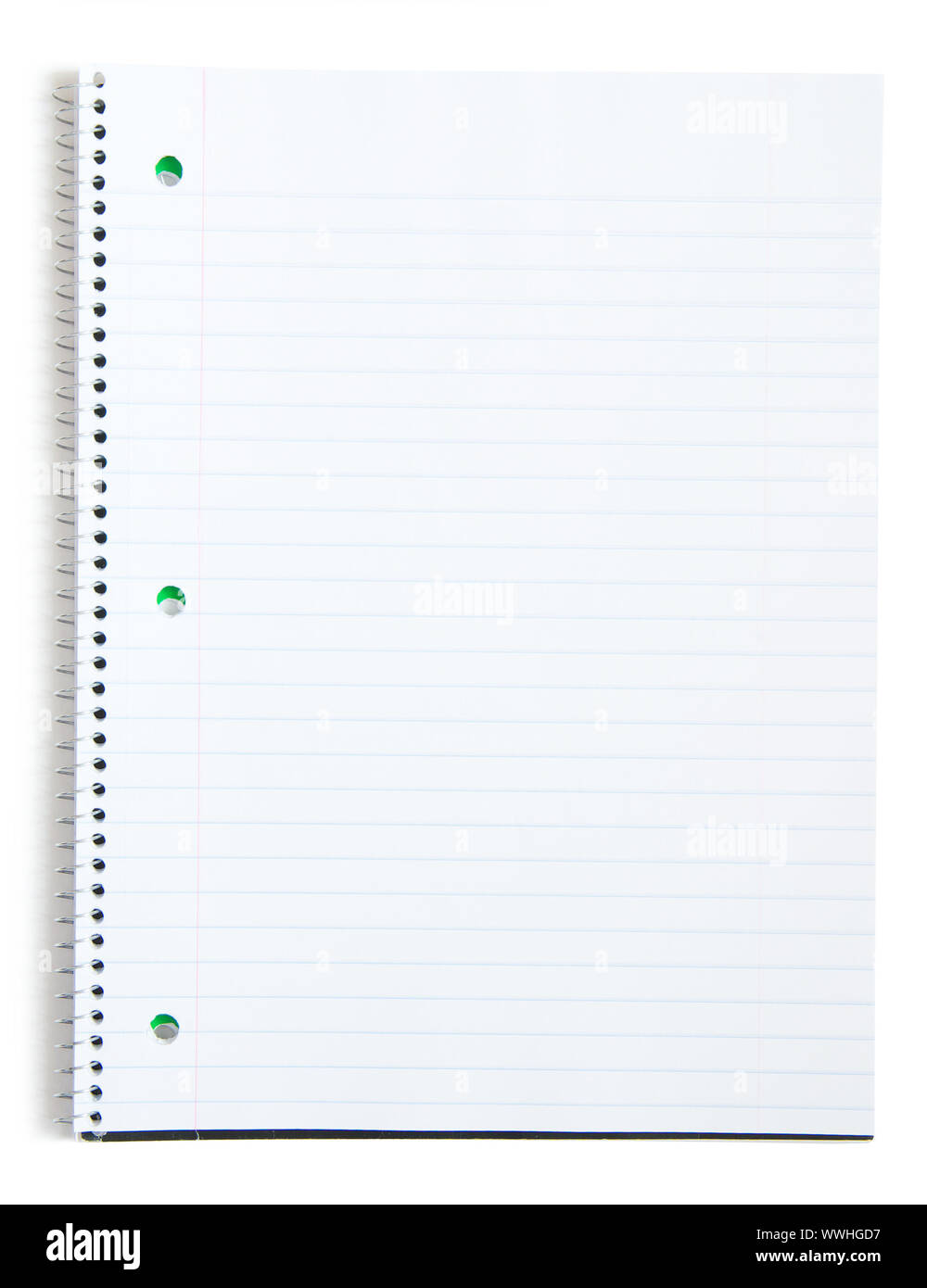 blank spiral notepad isolated on white Stock Photo - Alamy