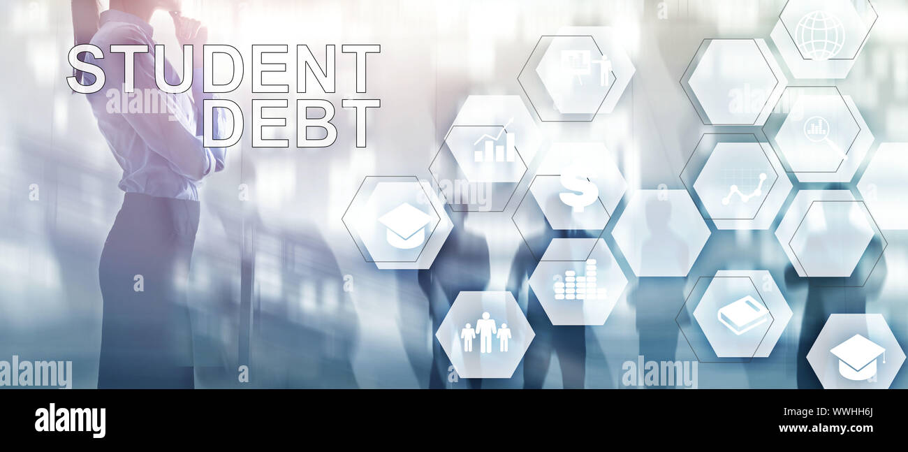 Student debt. Concept education and slavery. Bank Wallpaper Stock Photo ...