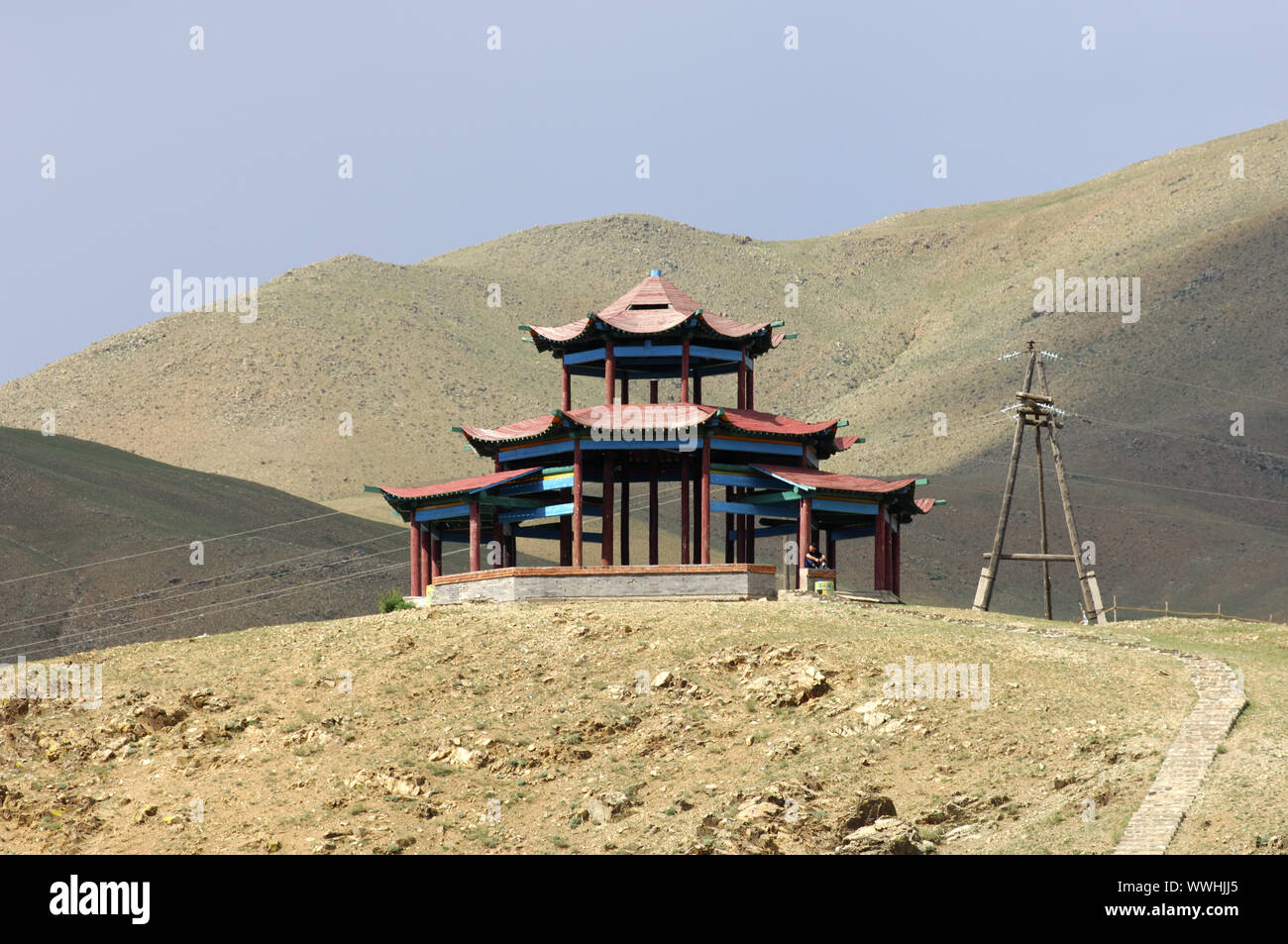 Buddhist temple, viewing platform Stock Photo - Alamy