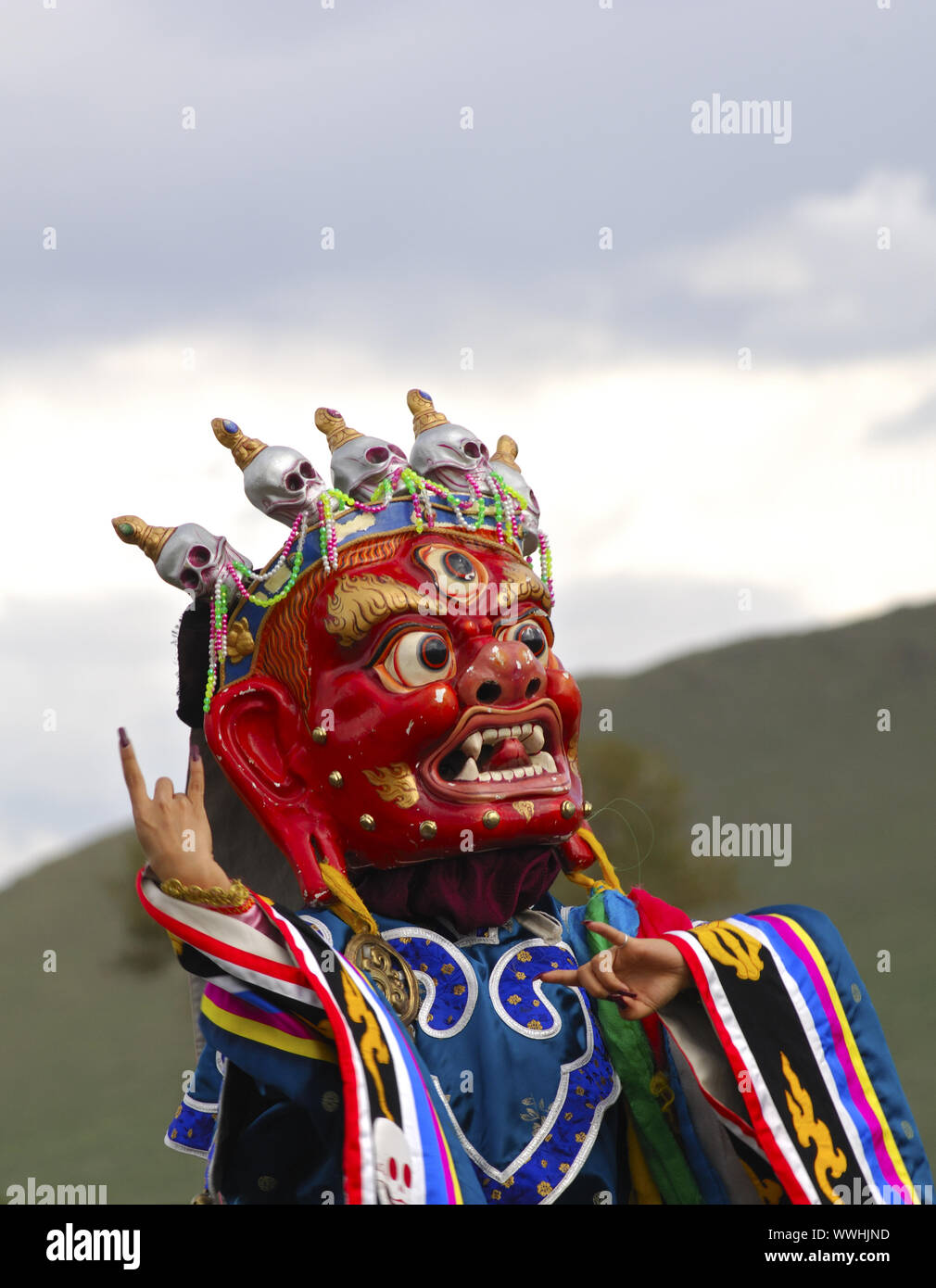 Mongolian mask dance hi-res stock photography and images - Alamy