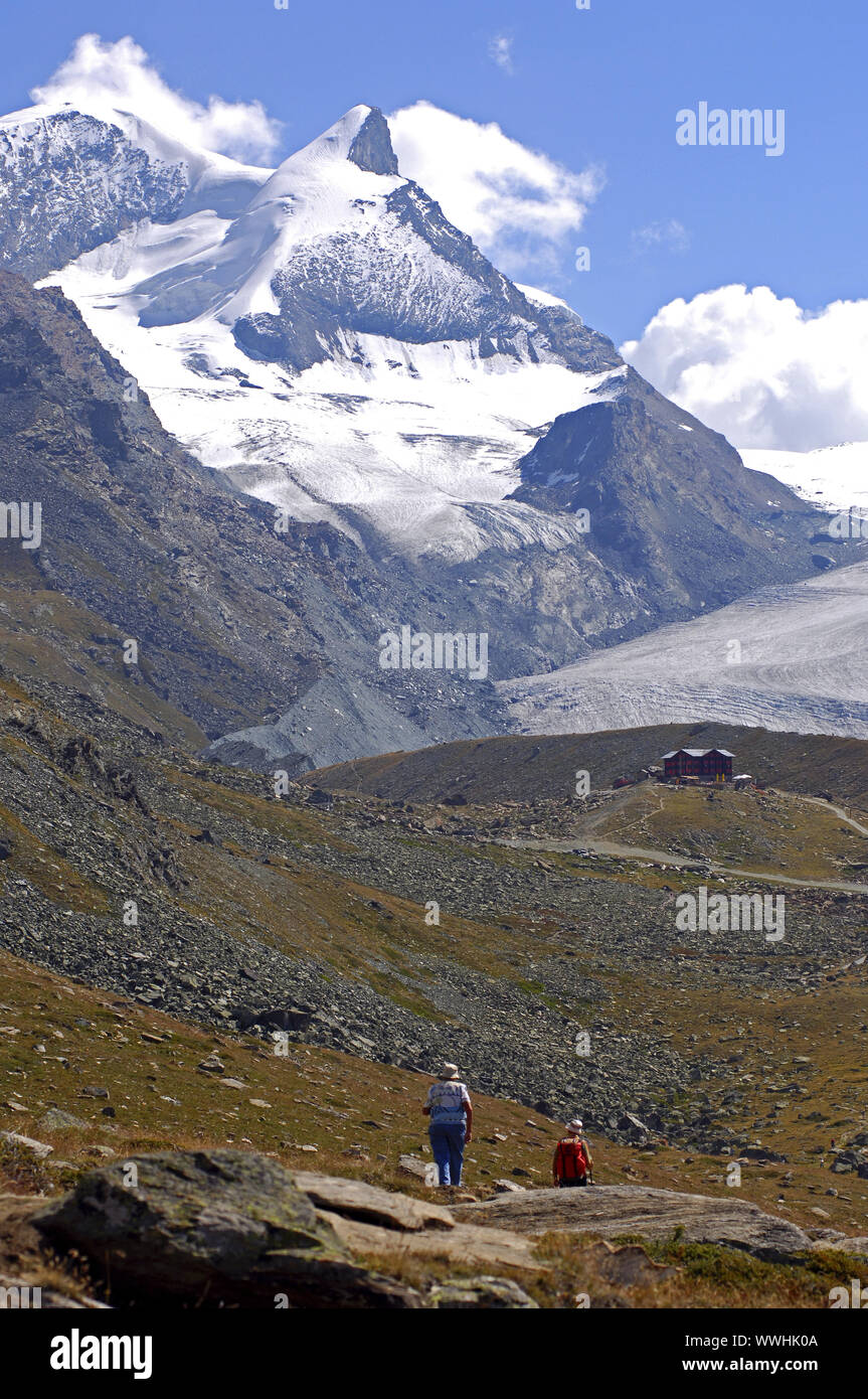 On the way to the mountain restaurant Fluhalp Stock Photo - Alamy