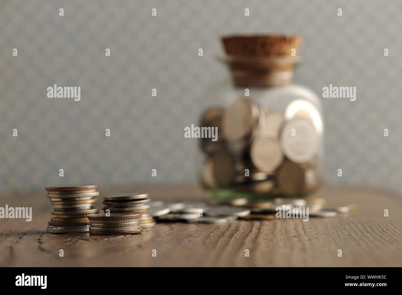Table place coins on hi-res stock photography and images - Alamy