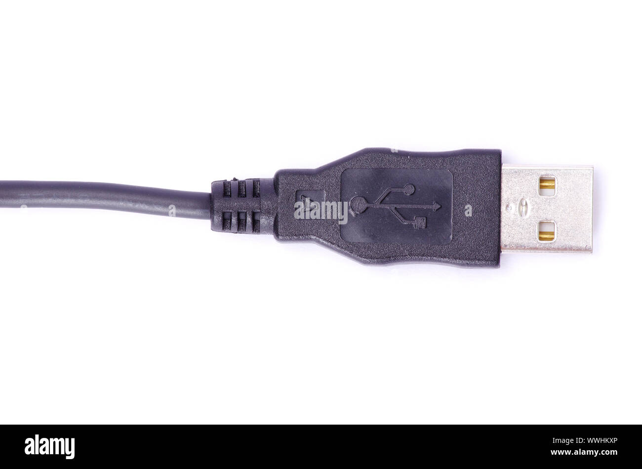 USB cable isolated on white Stock Photo - Alamy