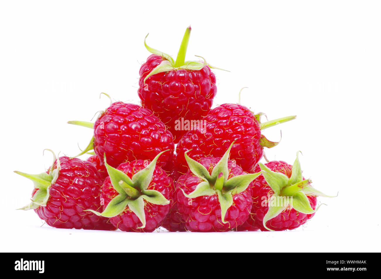 Ripe raspberry isolated on a white background Stock Photo - Alamy