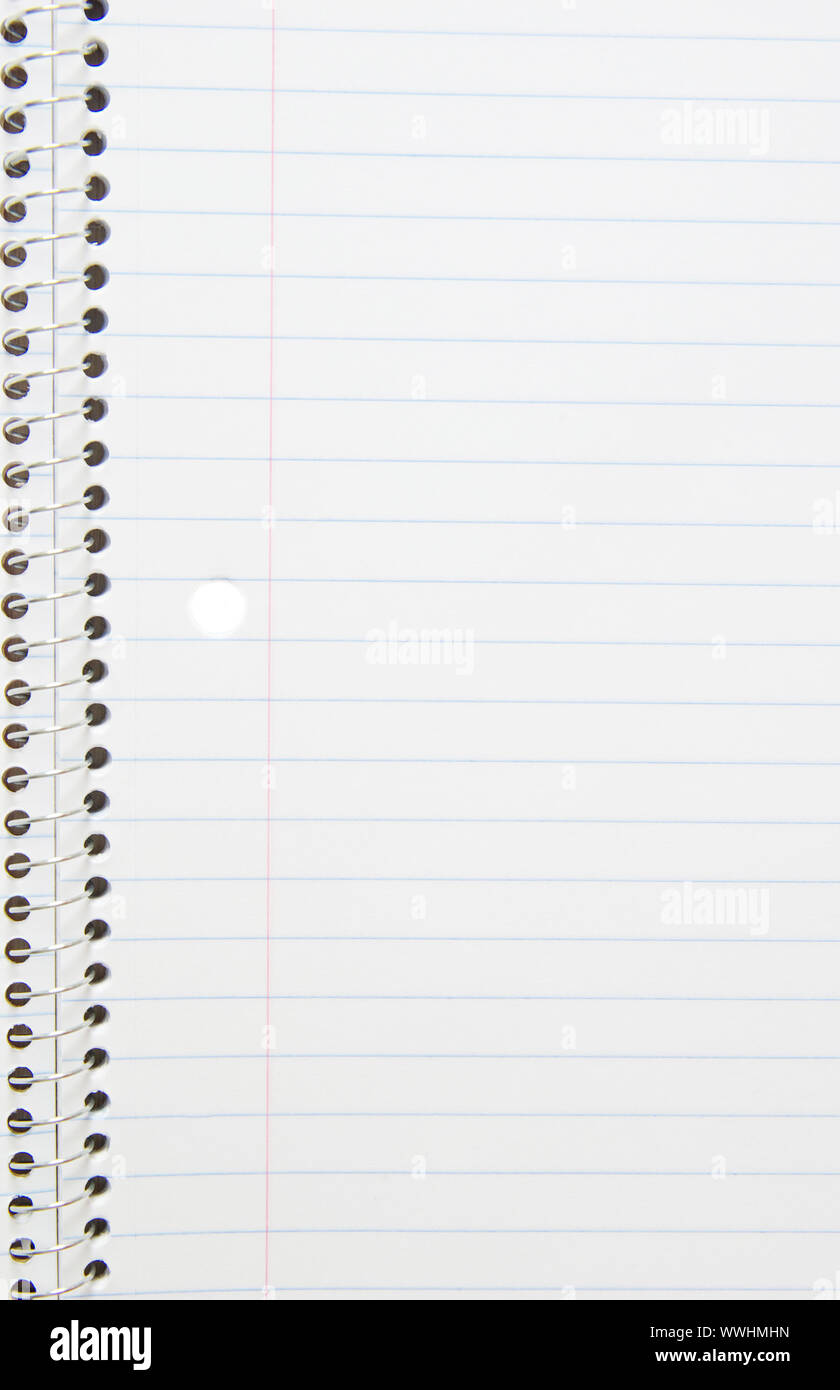 open spiral note book with lines Stock Photo - Alamy