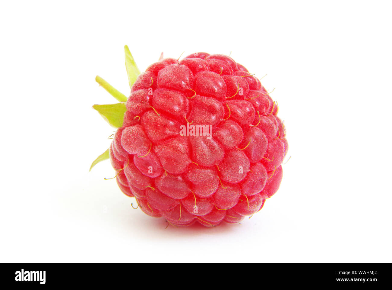 fresh raspberry closeup isolated on white background Stock Photo - Alamy