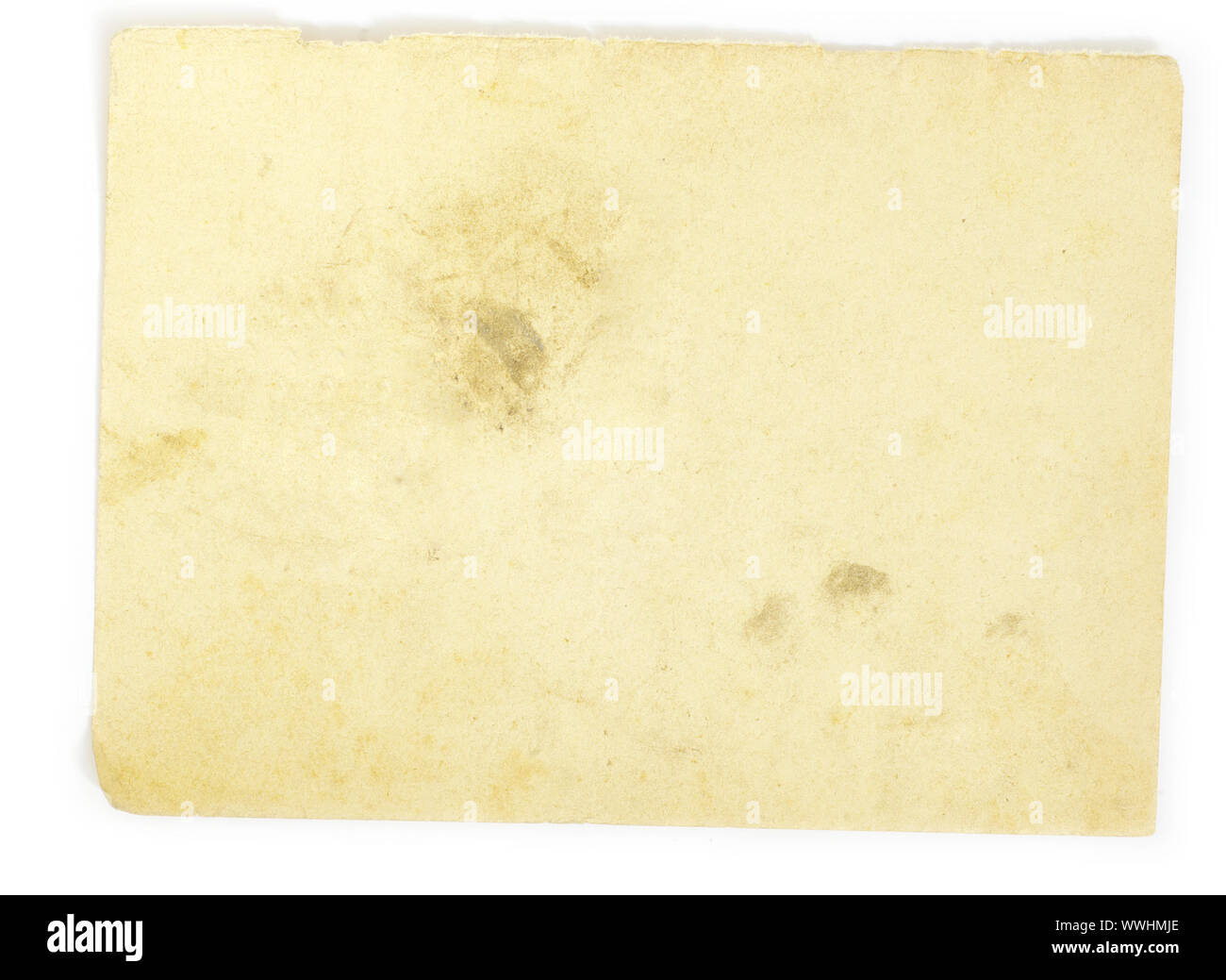 old note paper isolated on white background Stock Photo - Alamy