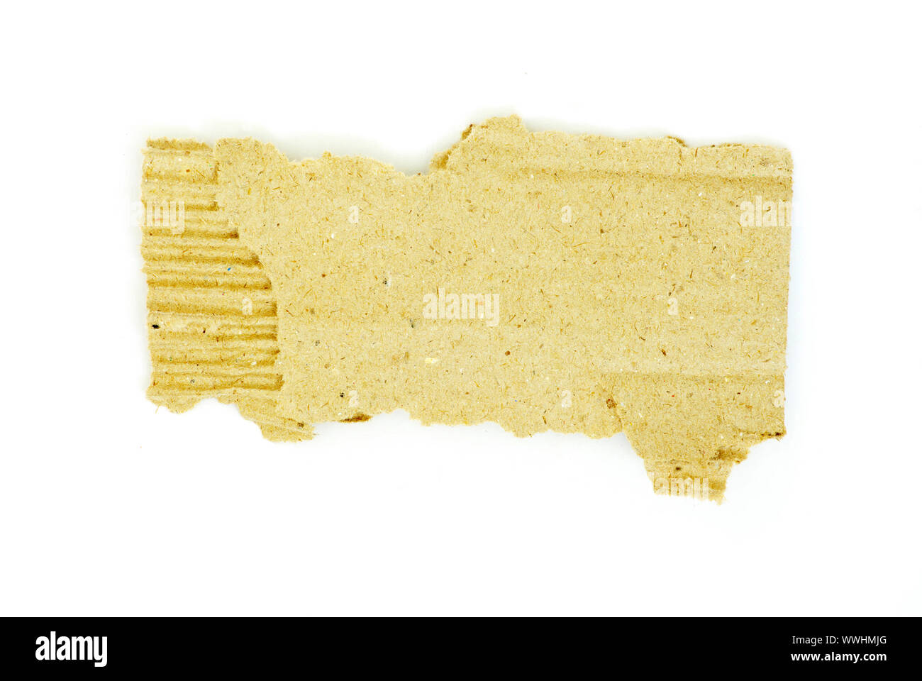 Ripped piece of cardboard on white Stock Photo - Alamy