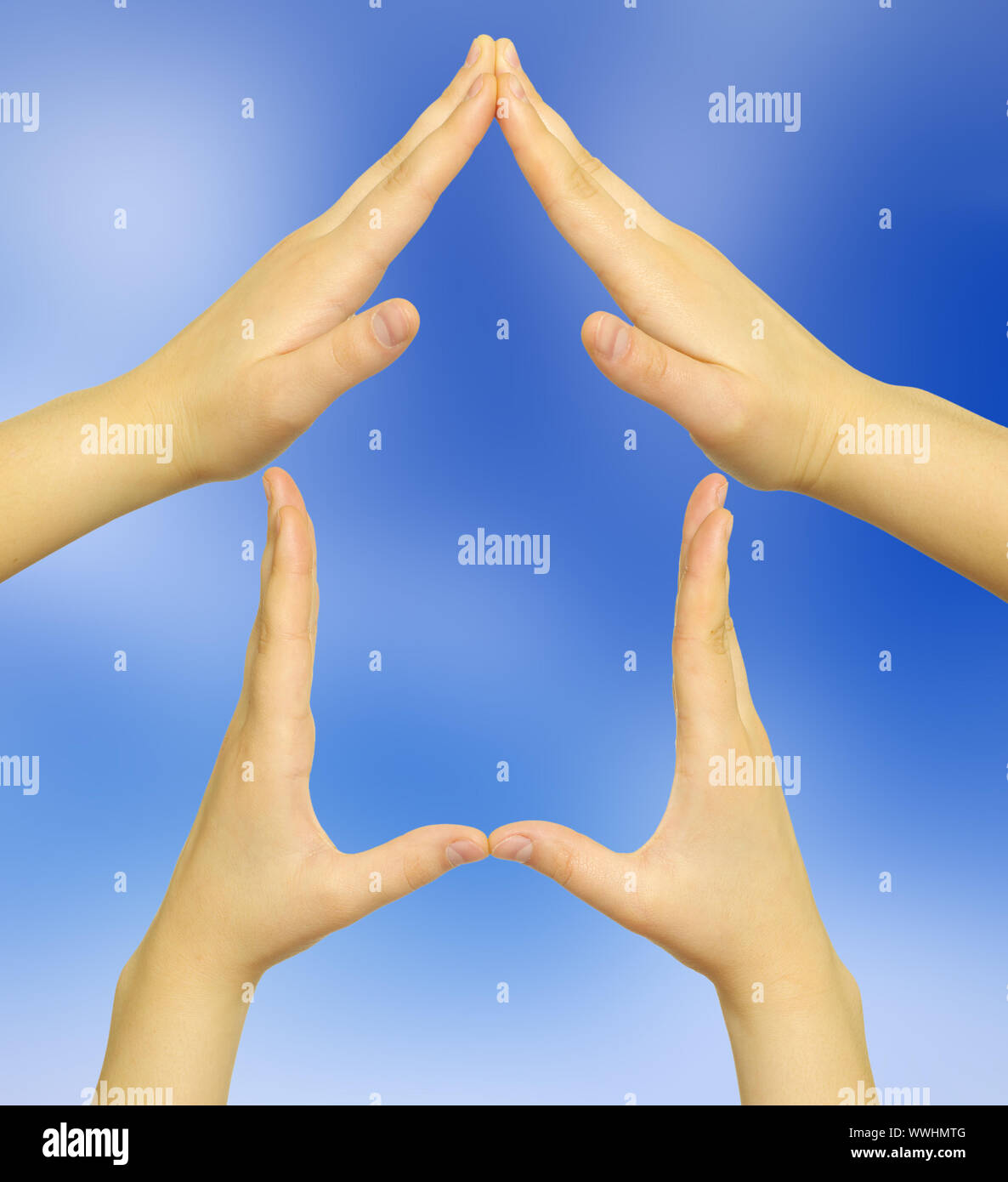 House made hands isolated on hi-res stock photography and images - Alamy