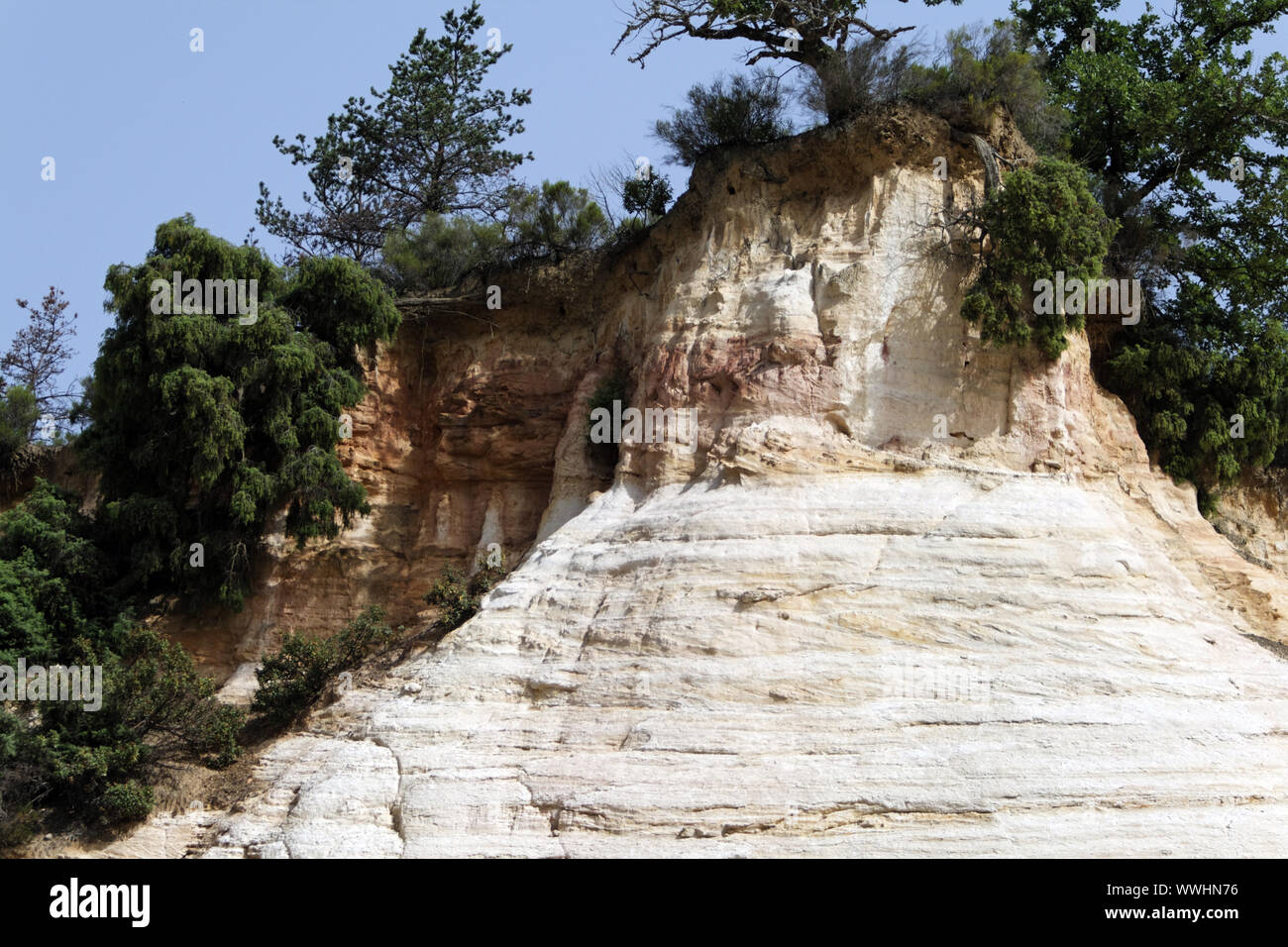 In the ochre quarries of Rustrel Stock Photo - Alamy