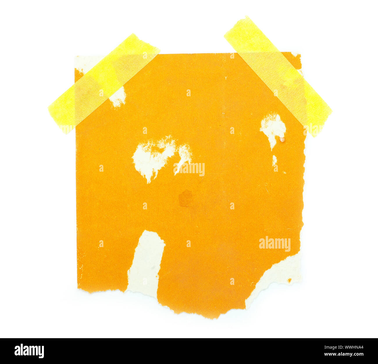 old note paper isolated on white background Stock Photo - Alamy