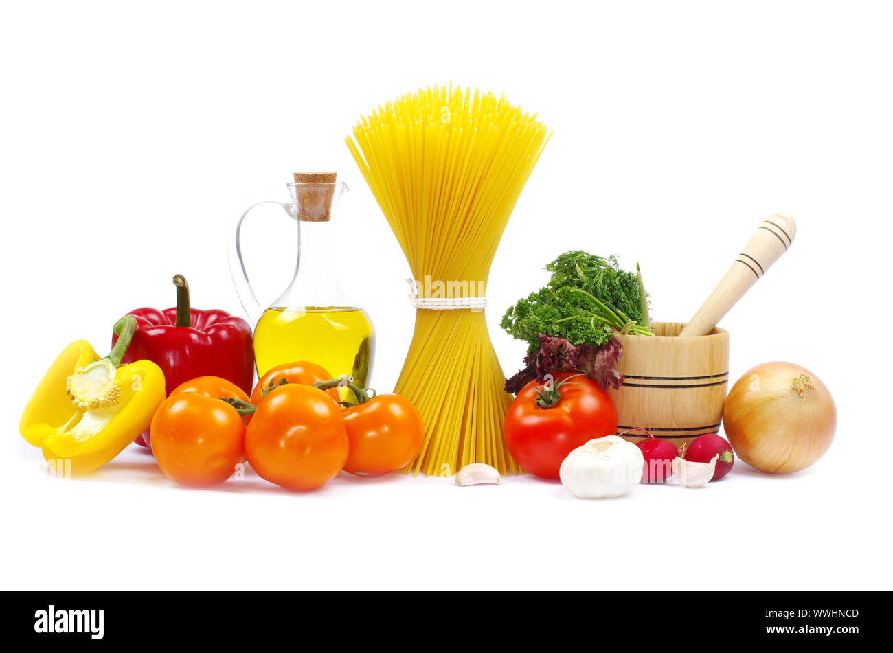 food ingredients isolated on white background Stock Photo - Alamy