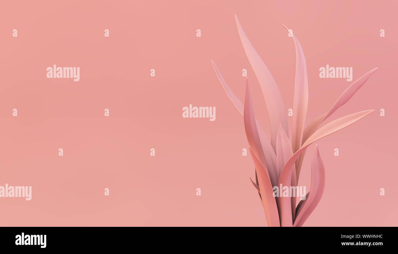 pink plant 3d rendering background Stock Photo - Alamy