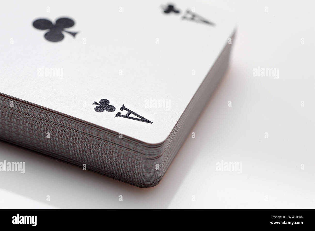 close up of playing cards poker game on white background Stock Photo ...