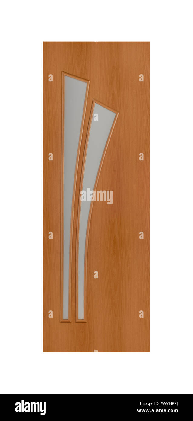 Common house interior door isolated on white background Stock Photo - Alamy