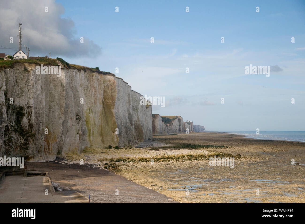 chalk cliffs at the coast from Normandy Stock Photo - Alamy
