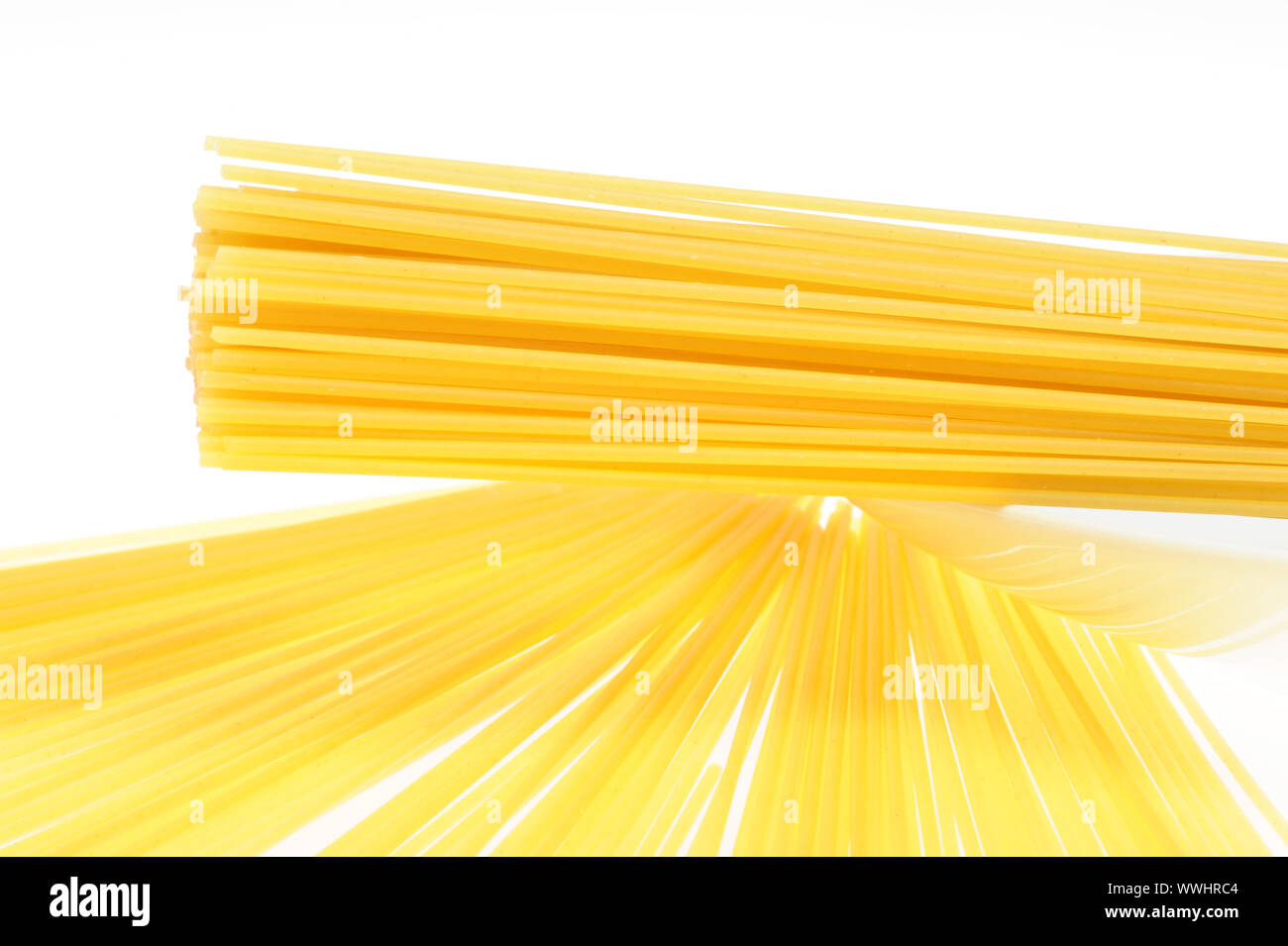 Mediterranean diet . Italian pasta, uncooked spaghetti Stock Photo - Alamy