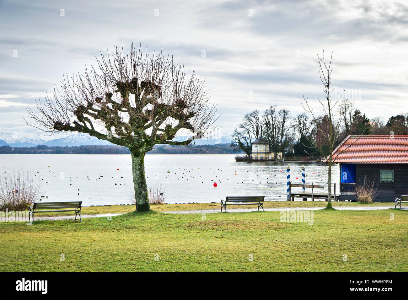 An image of the Starnberg Lake in Bavaria Germany - Tutzing Stock Photo - Alamy