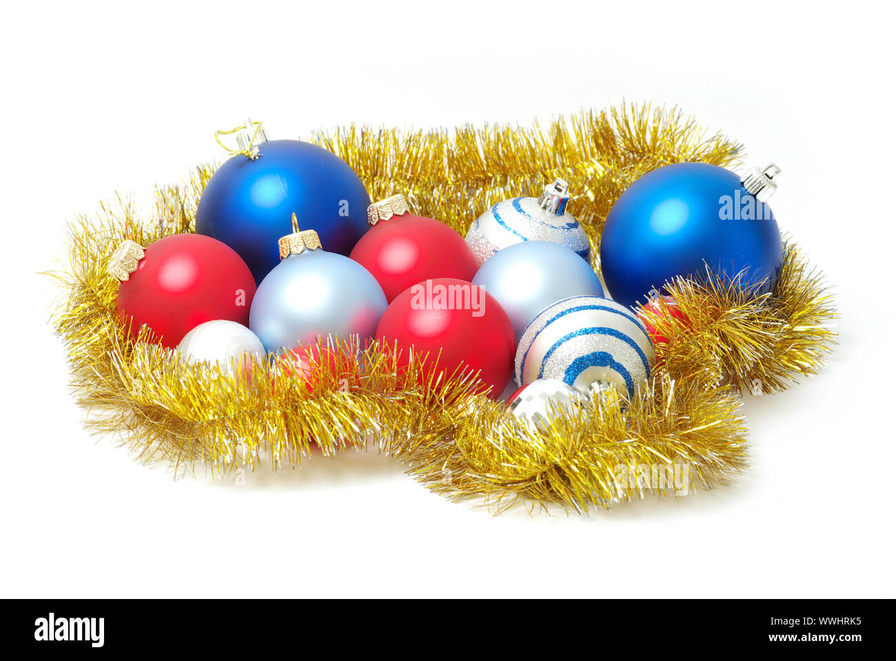 Christmas balls isolated on the white background Stock Photo - Alamy