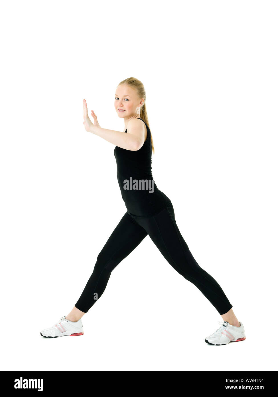 Muscular young woman working Cut Out Stock Images & Pictures - Alamy