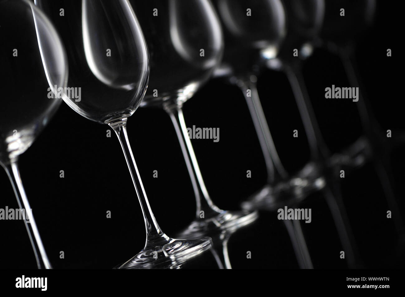 wine glass on black background Stock Photo - Alamy