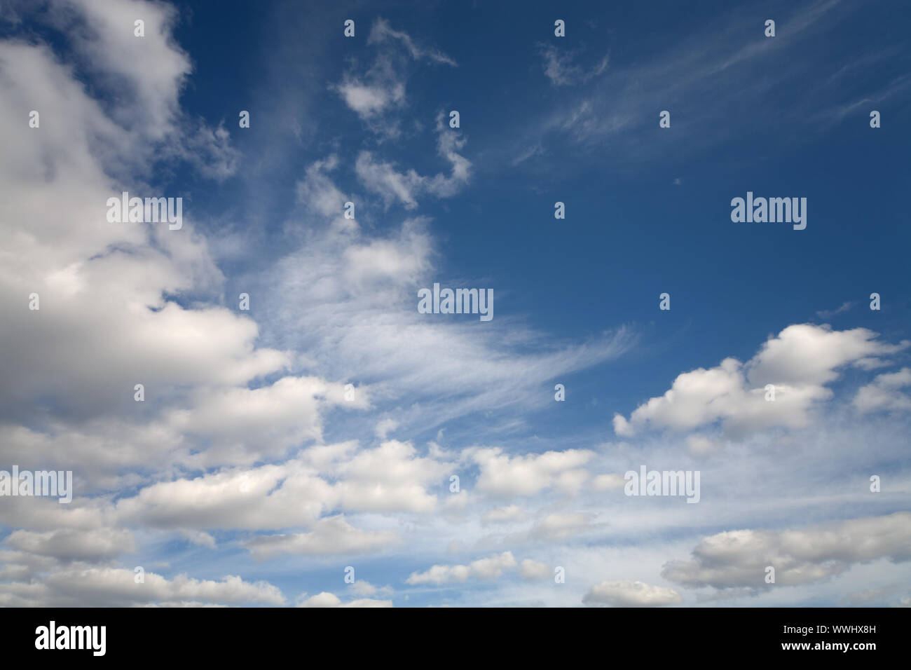The cloudy blue spring sky Stock Photo - Alamy