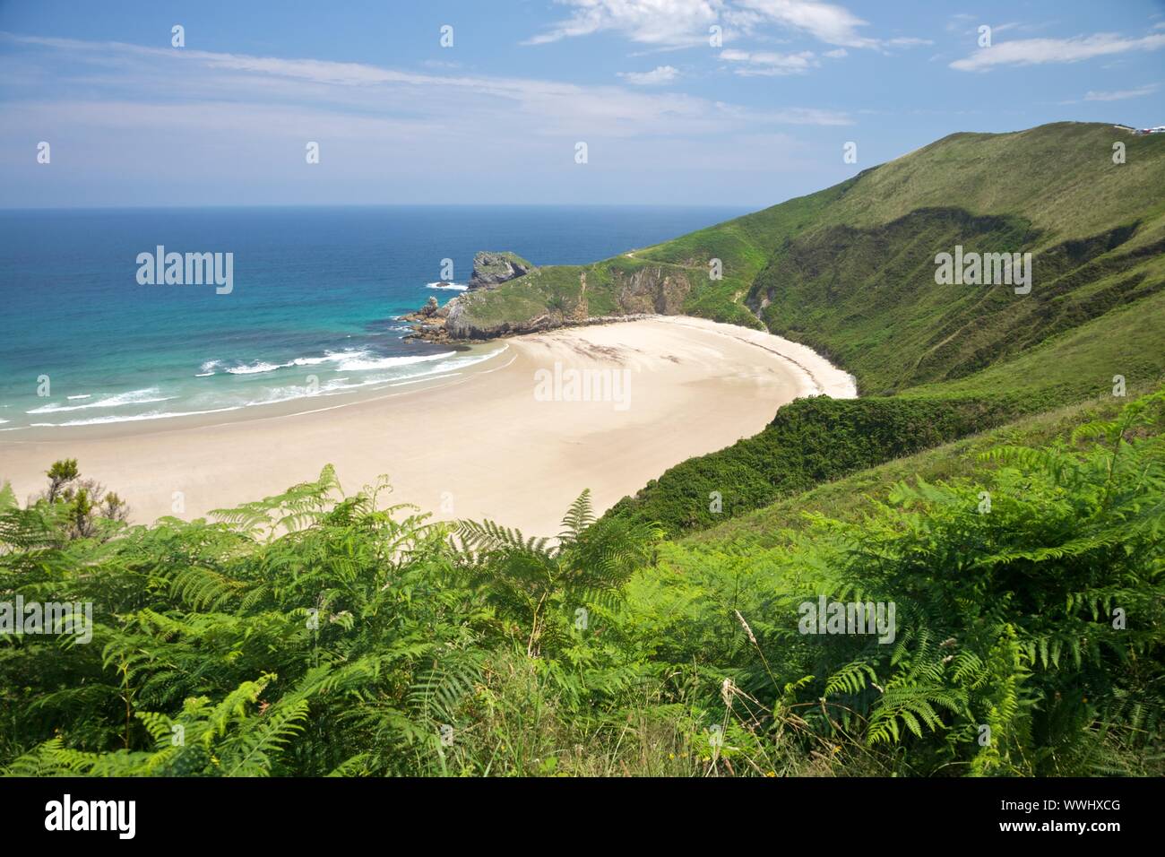 beach of Torimbia near to Llanes village in Asturias Spain Stock Photo ...