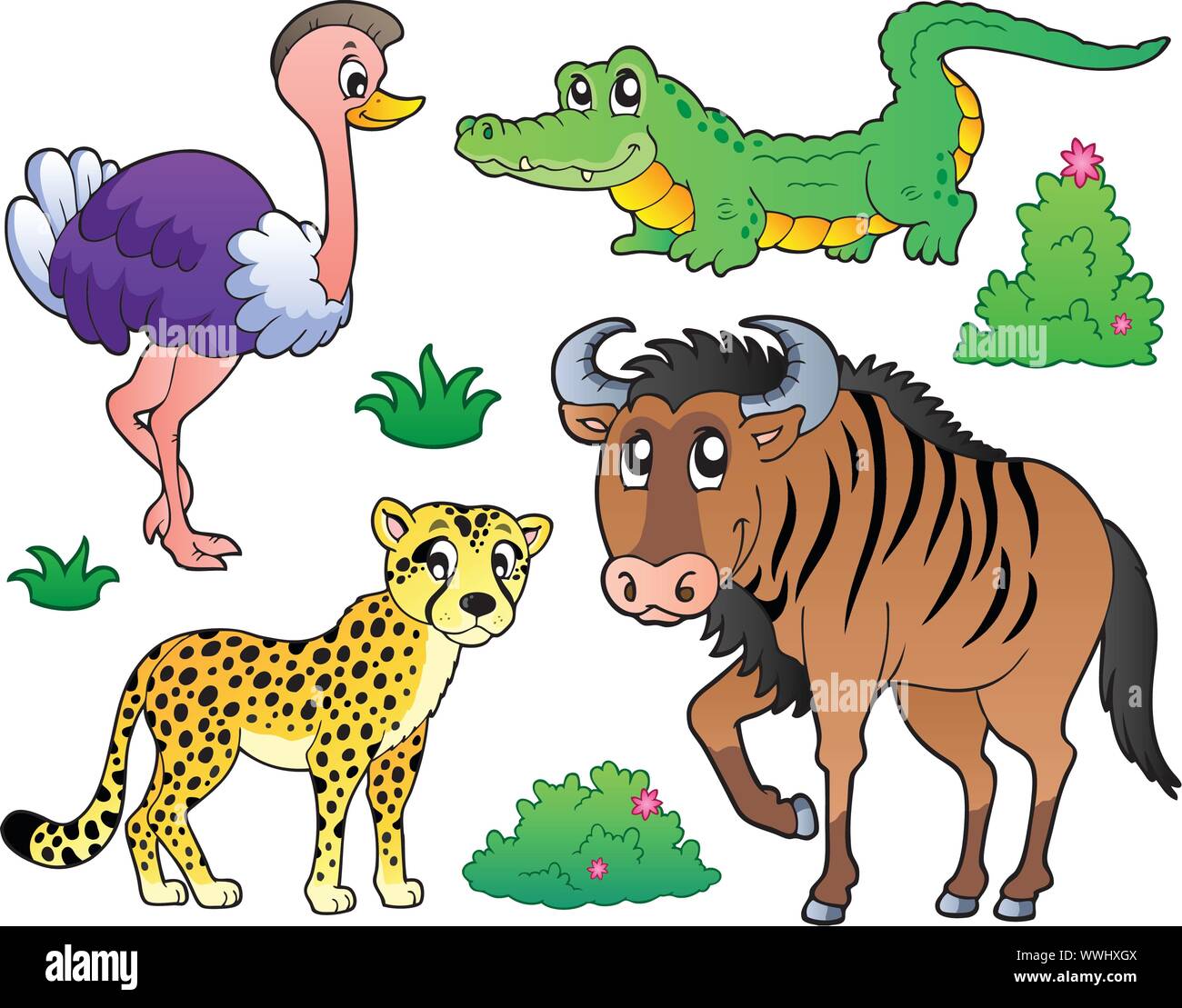 Savanna Animals Clipart Cartoon