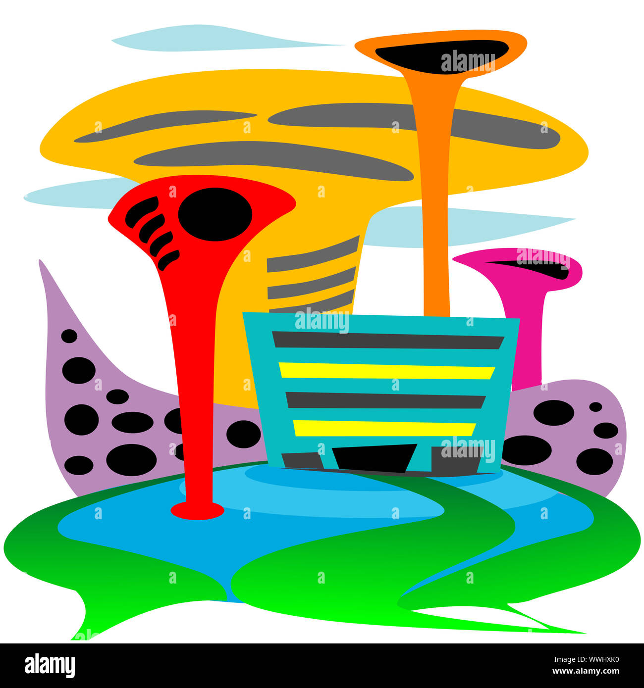 Funky architecture Cut Out Stock Images & Pictures - Alamy