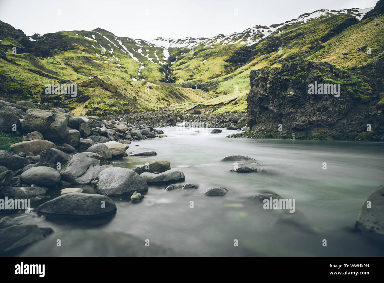 Wanderlust explorer discovering icelandic natural wonders Stock Photo ...