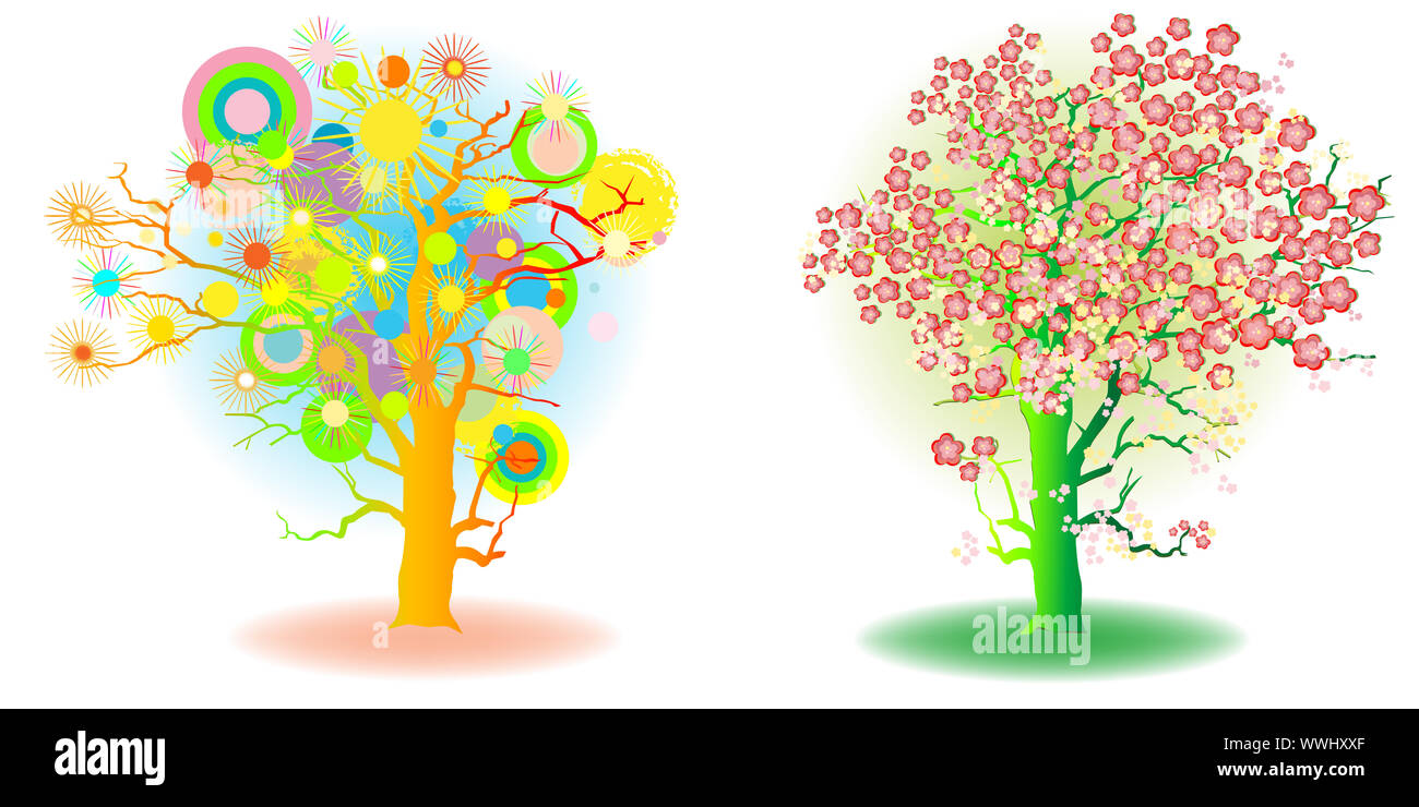 Spring summer autumn winter icons hi-res stock photography and images ...