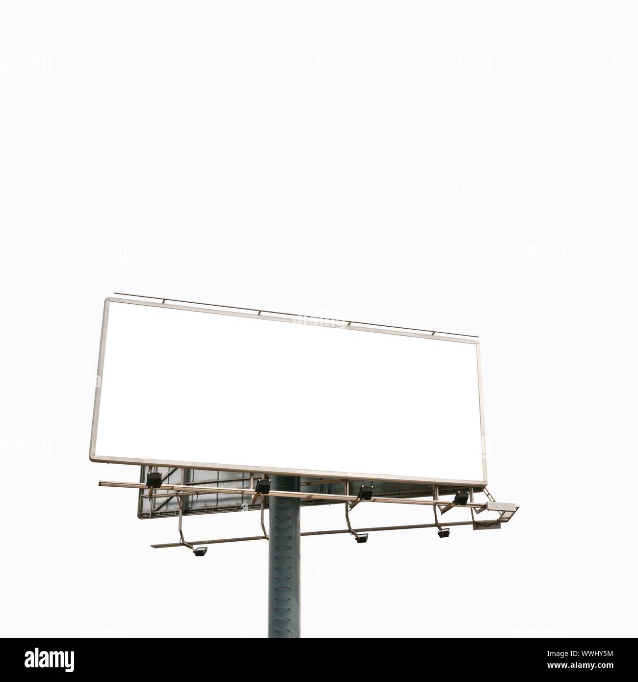 Empty billboard isolated over white background Stock Photo - Alamy