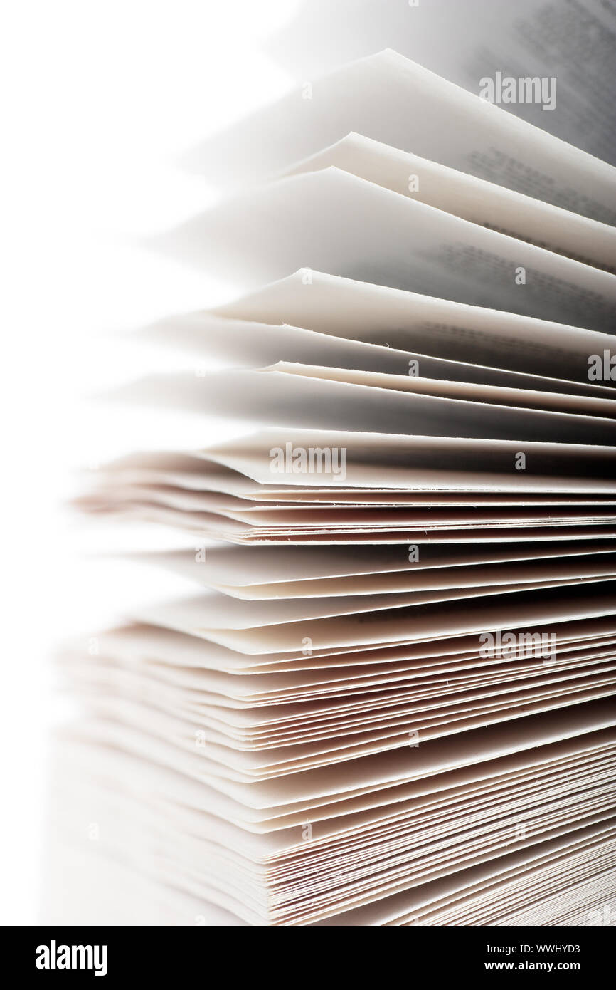 A heap of pages of opened book Stock Photo - Alamy