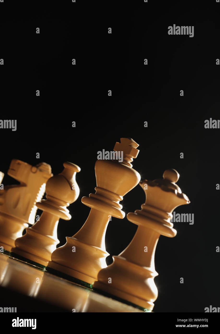 Chess pieces ready to do battle Stock Photo - Alamy