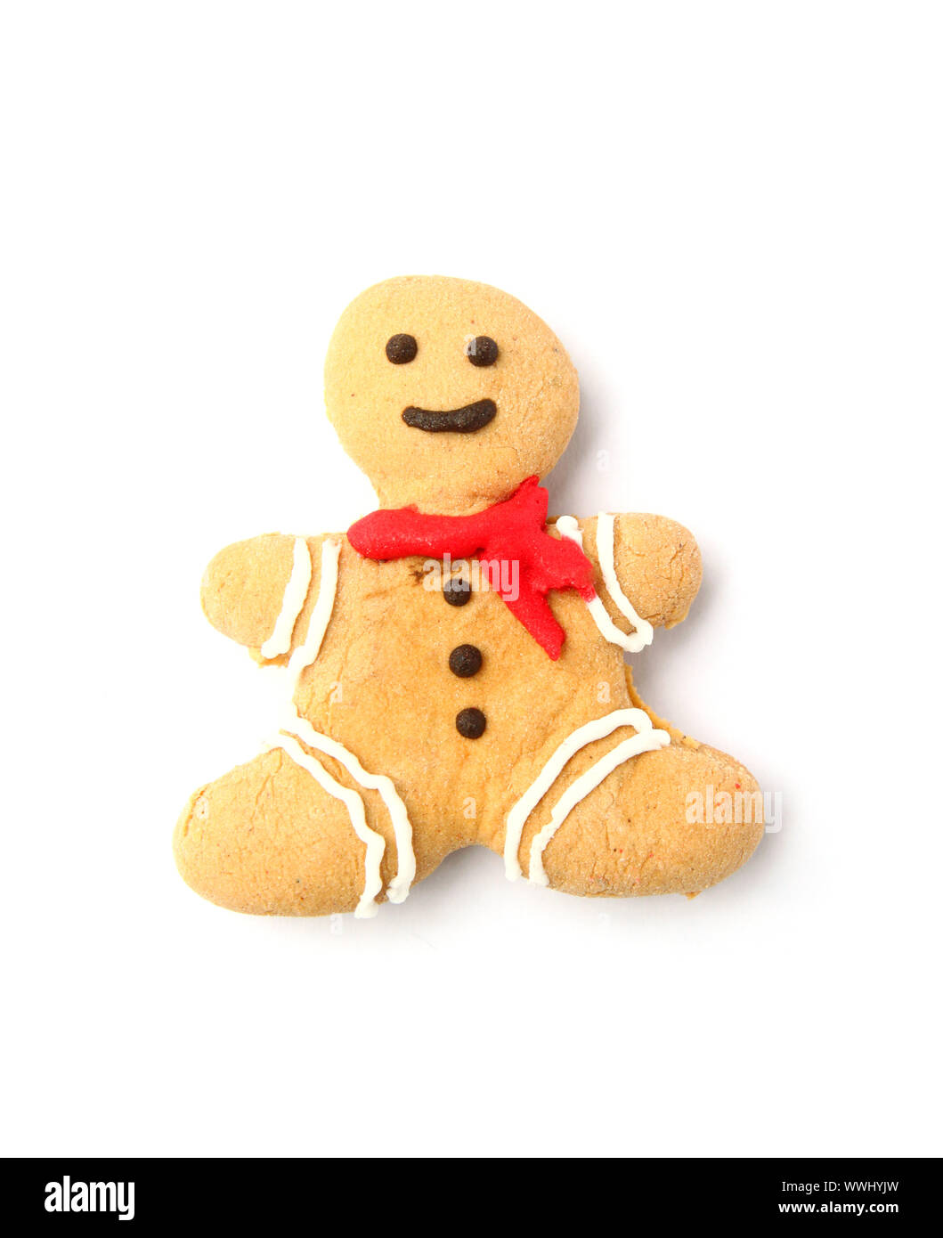 Ginger bread man on white background Stock Photo - Alamy