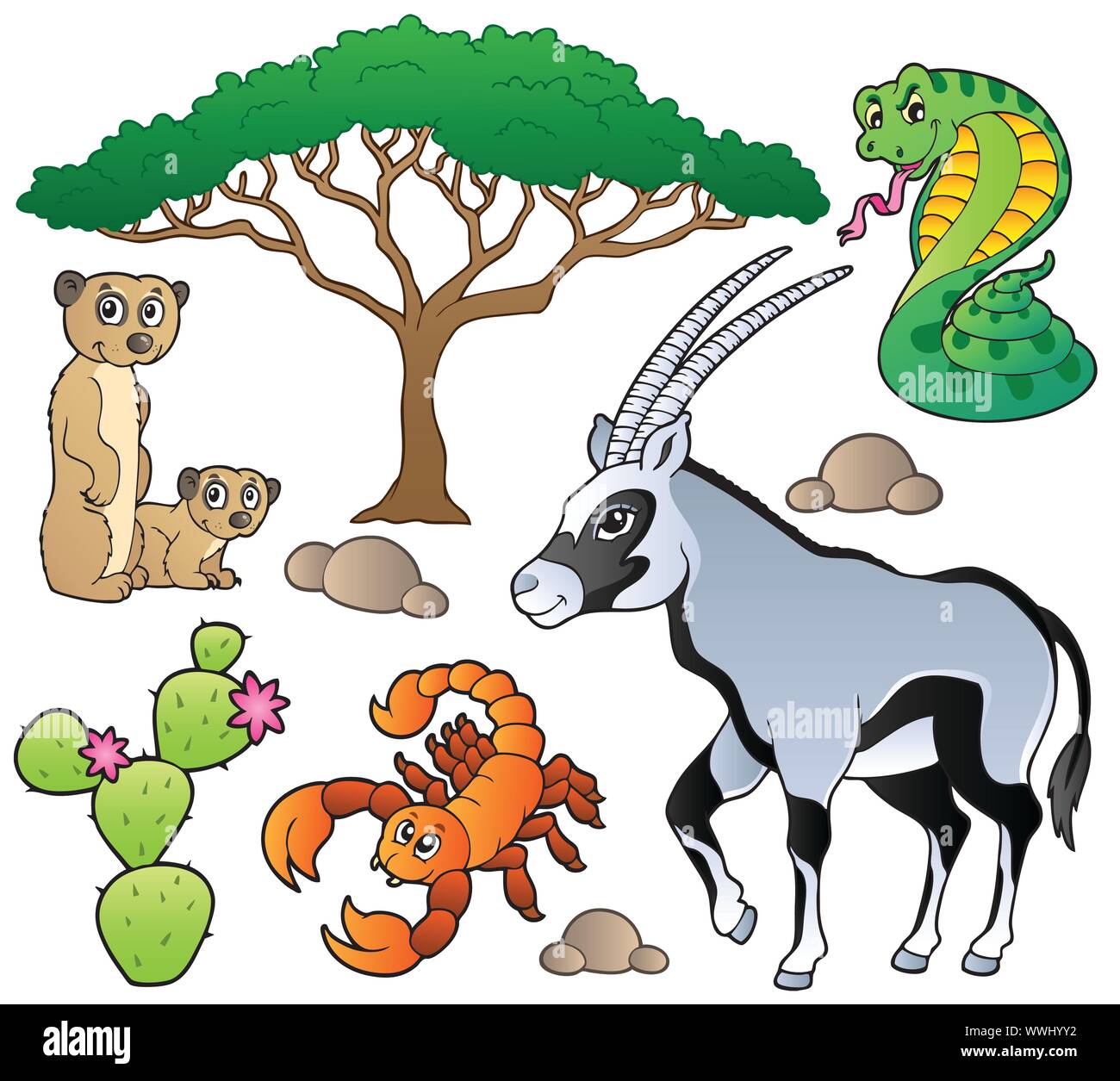 Savannah animals collection 1 Stock Vector Image & Art - Alamy