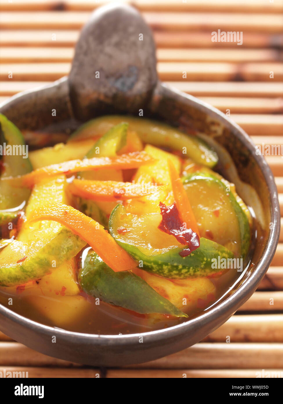 close up of indian pickled vegetables achar Stock Photo - Alamy