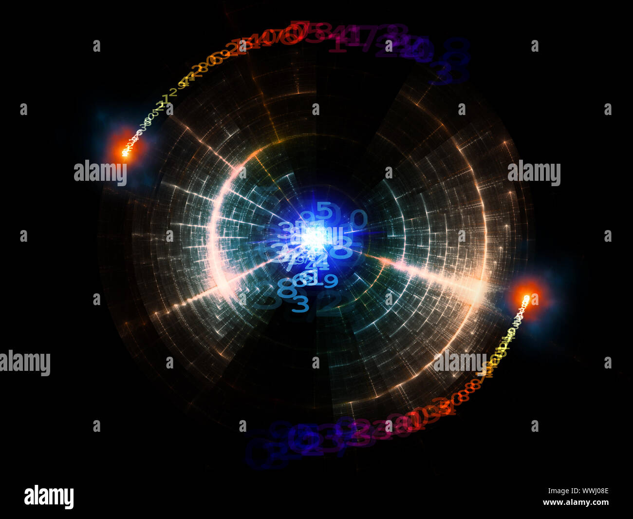 Colorful vibrant abstract design on the subject of beauty, geometry ...