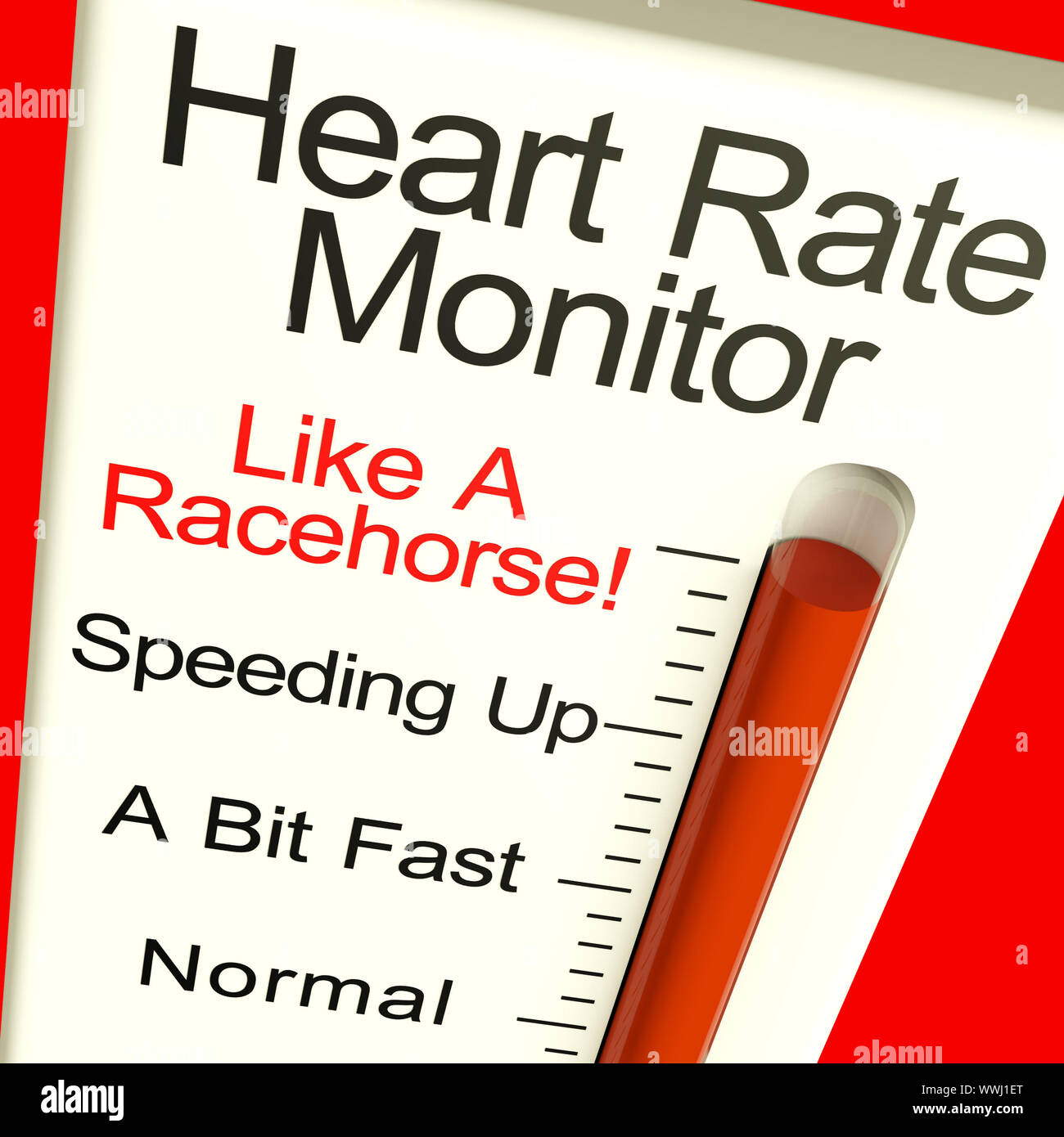 Heart Rate Monitor Very Fast Showing Quicker Beats Stock Photo - Alamy