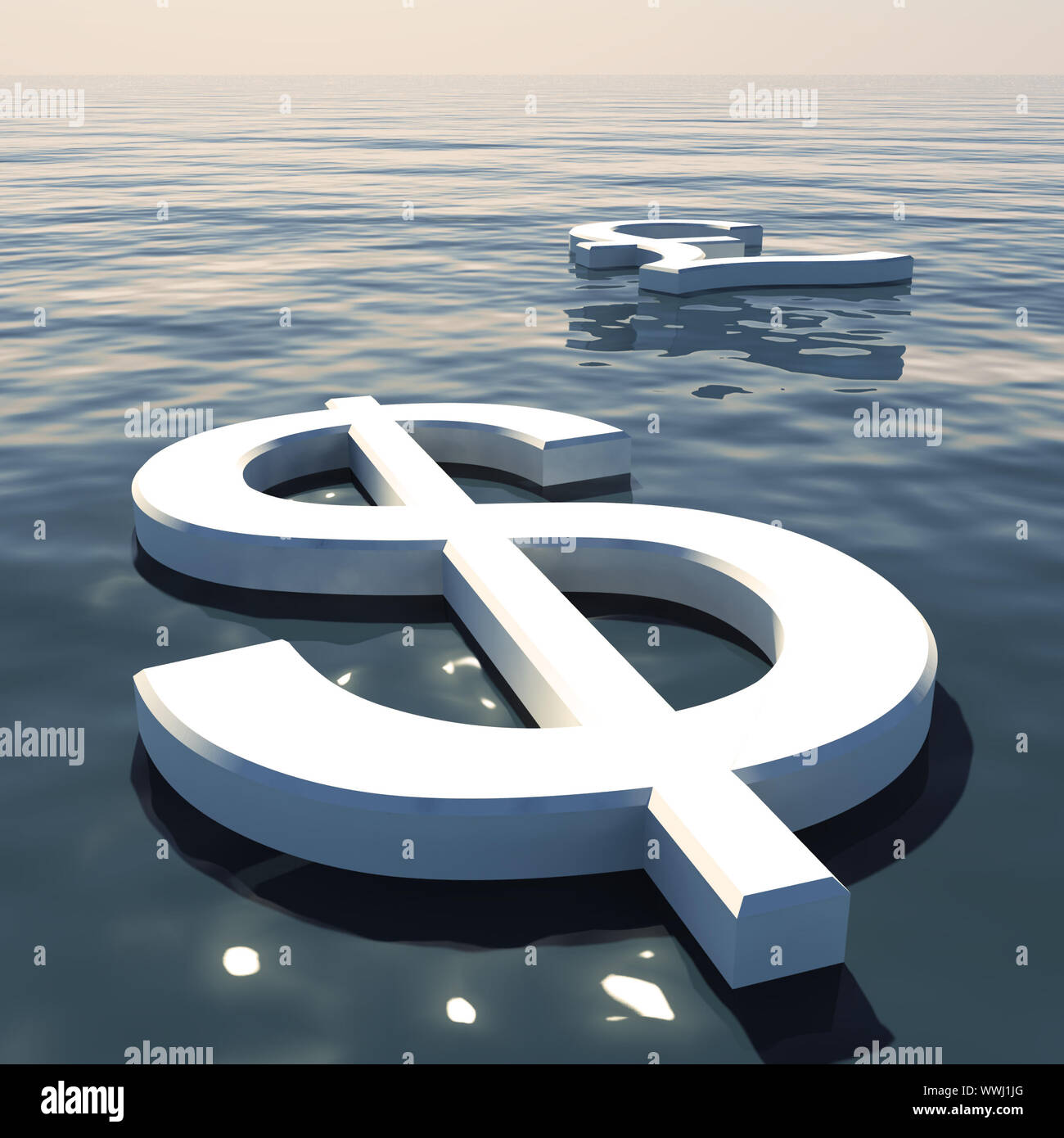 Dollar Floating And Pound Going Away Showing Money Exchanges Or Forex ...