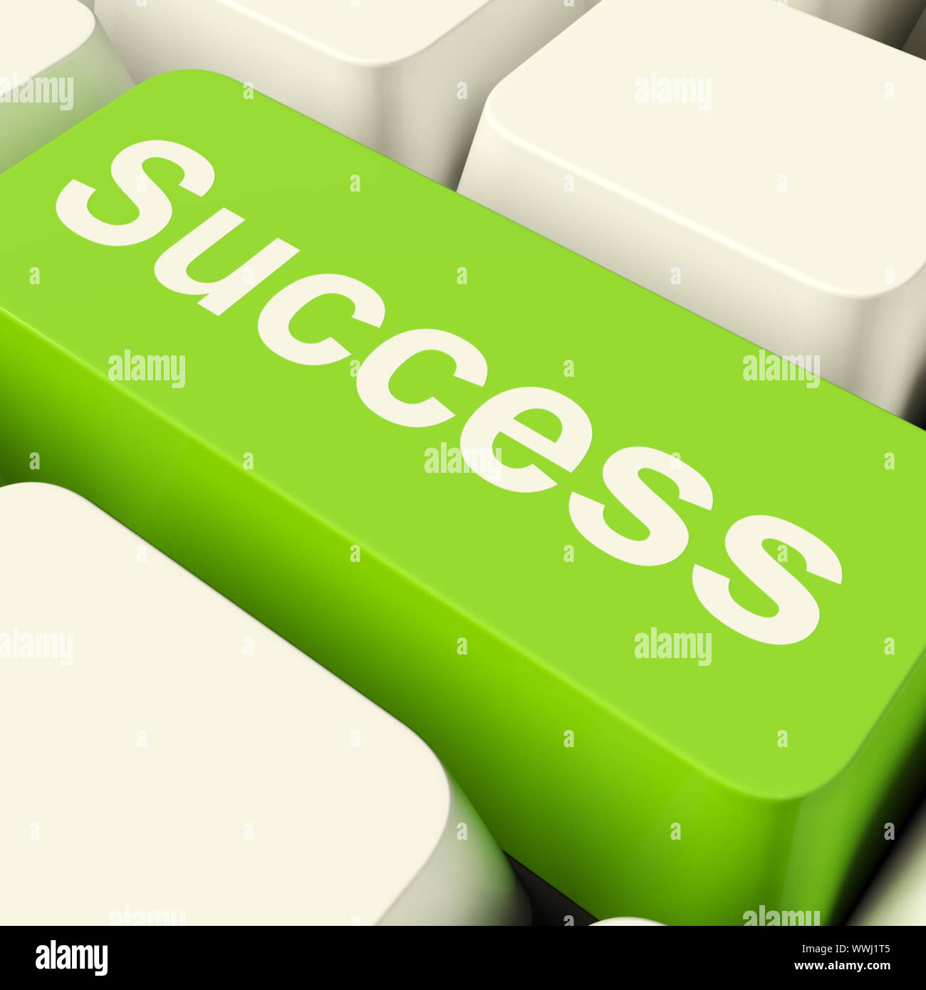 Success Computer Key In Green Showing Achievement And Determinations ...