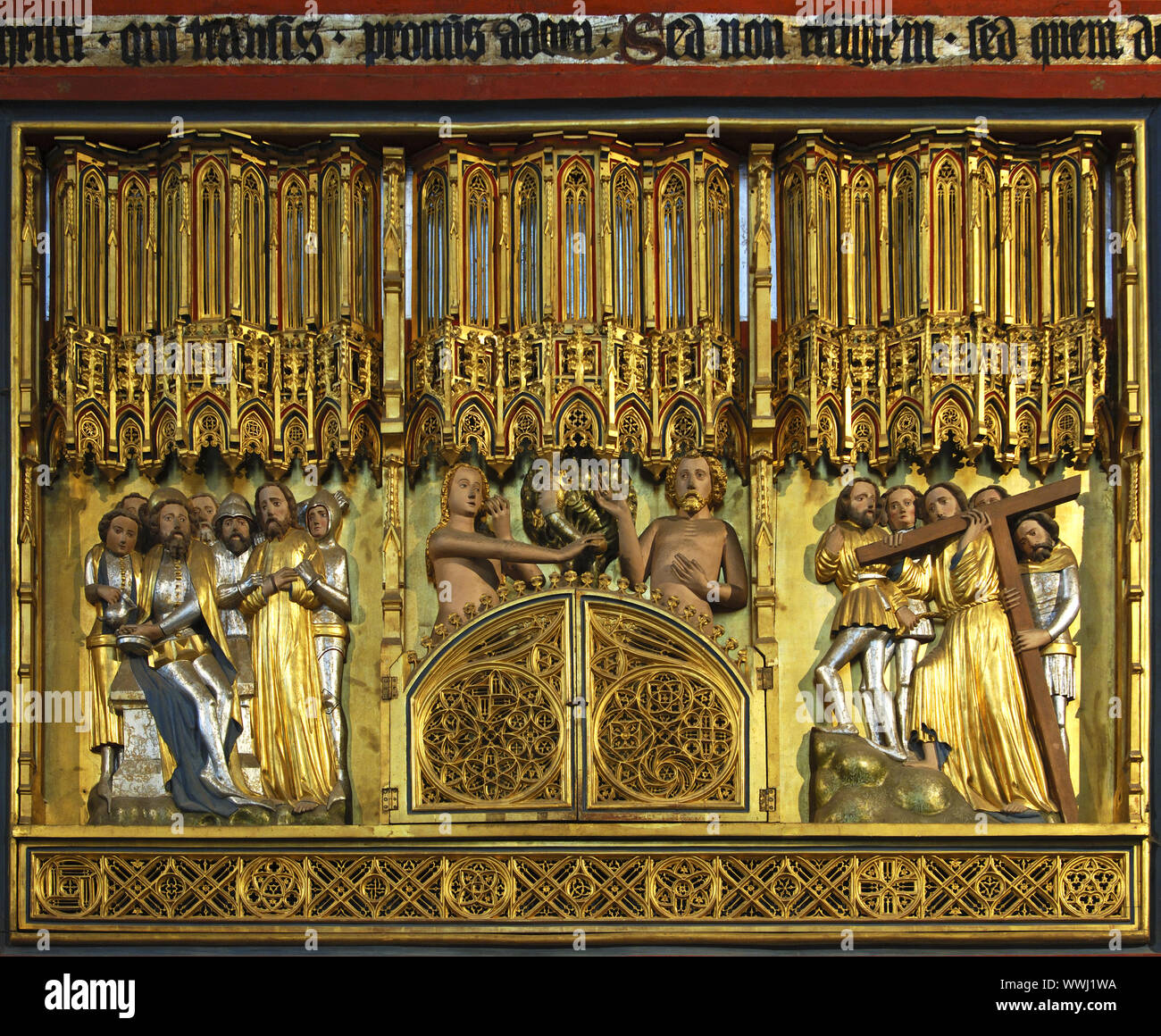 Christ side, cross altar, Bad Doberan Stock Photo - Alamy