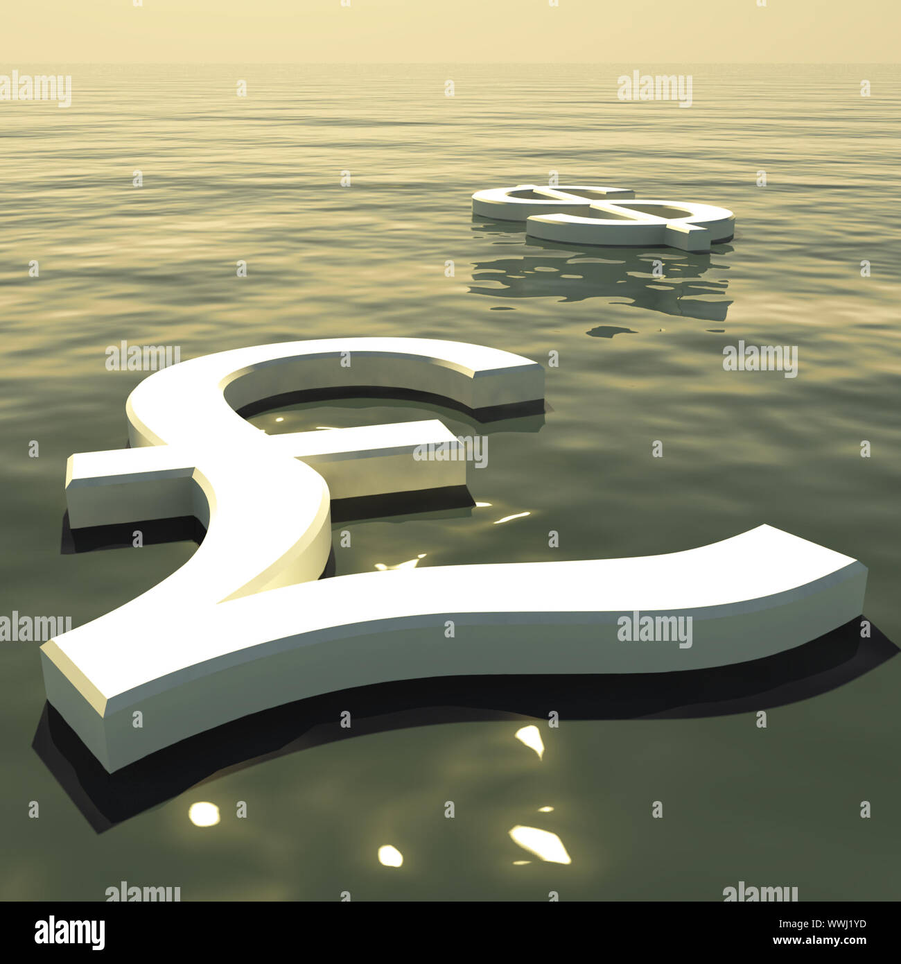 Pound Floating And Dollar Going Away Showing Money Exchange And Forex ...