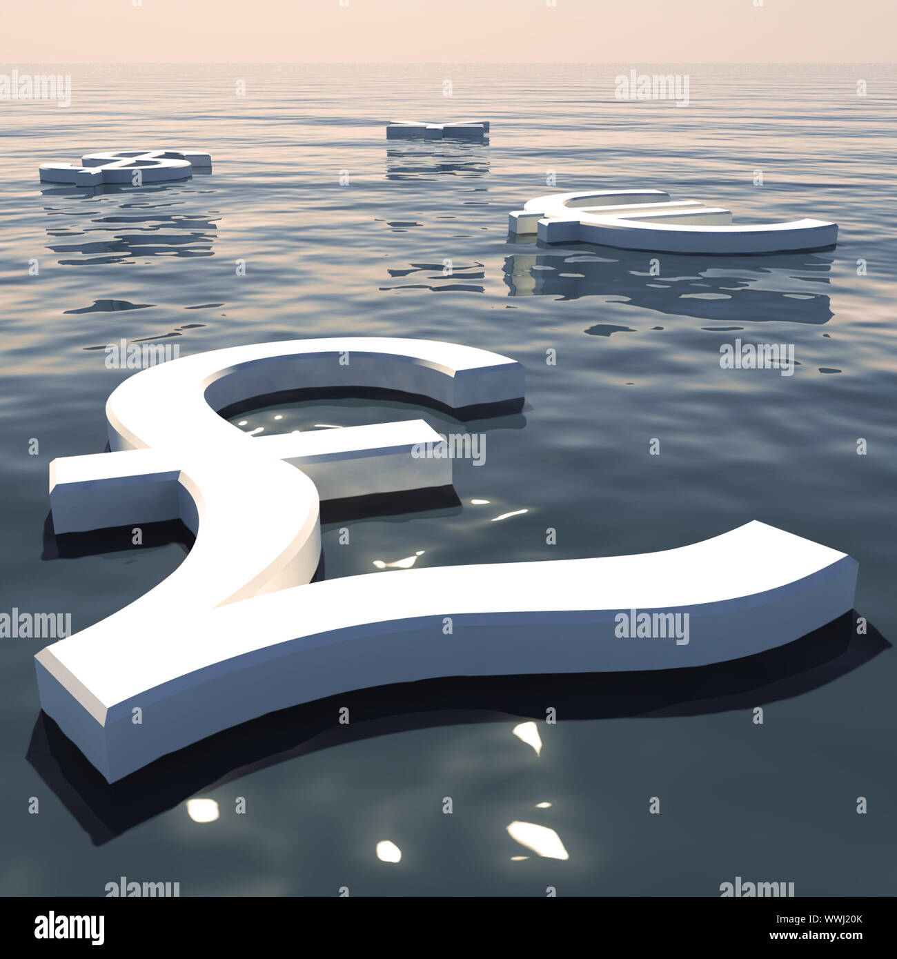 Pound Floating And Currencies Going Away Showing Money Exchange And ...